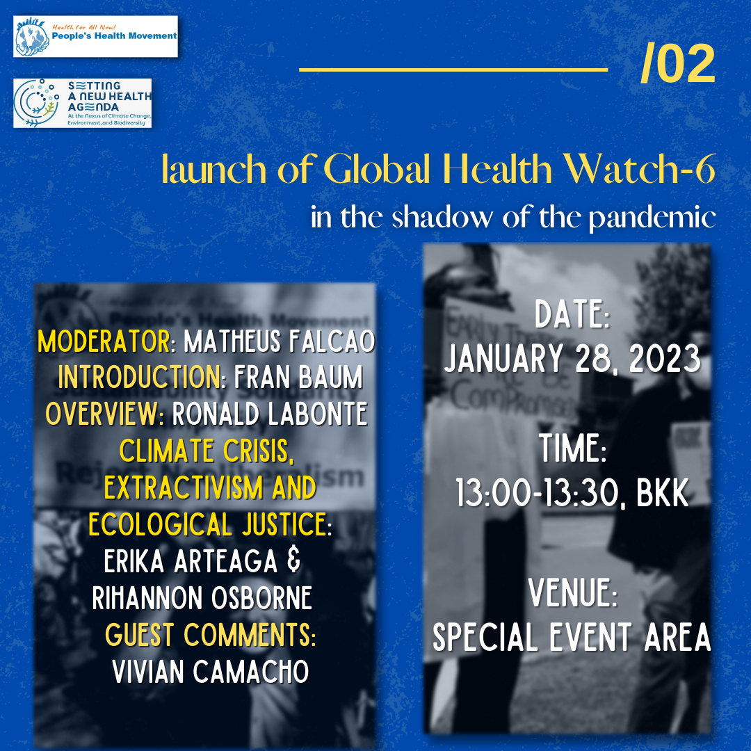 Global Health Watch 6: Launches - People's Health Movement